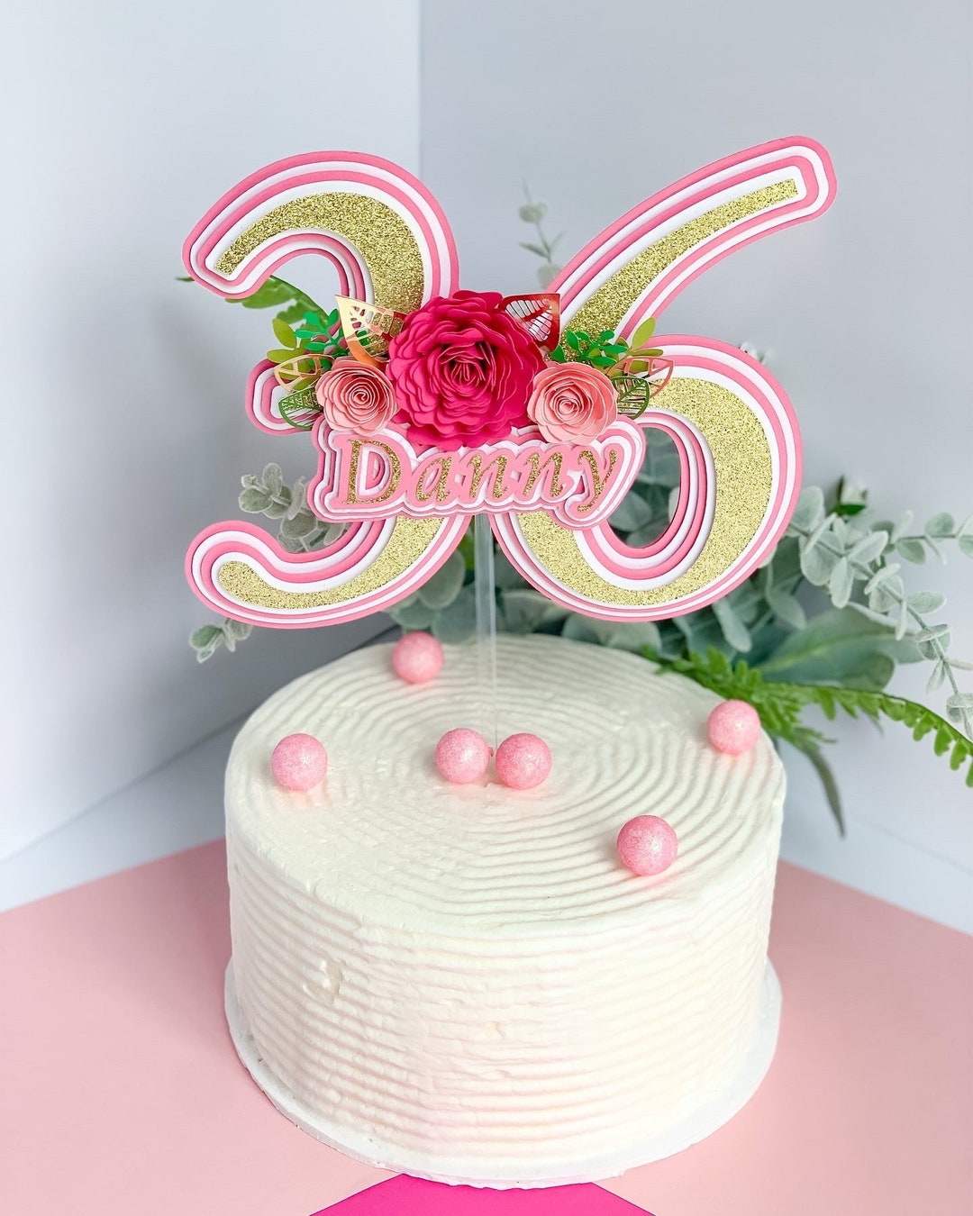 Number Cake Topper | Birthday Number Cake Topper | Personalized Number ...