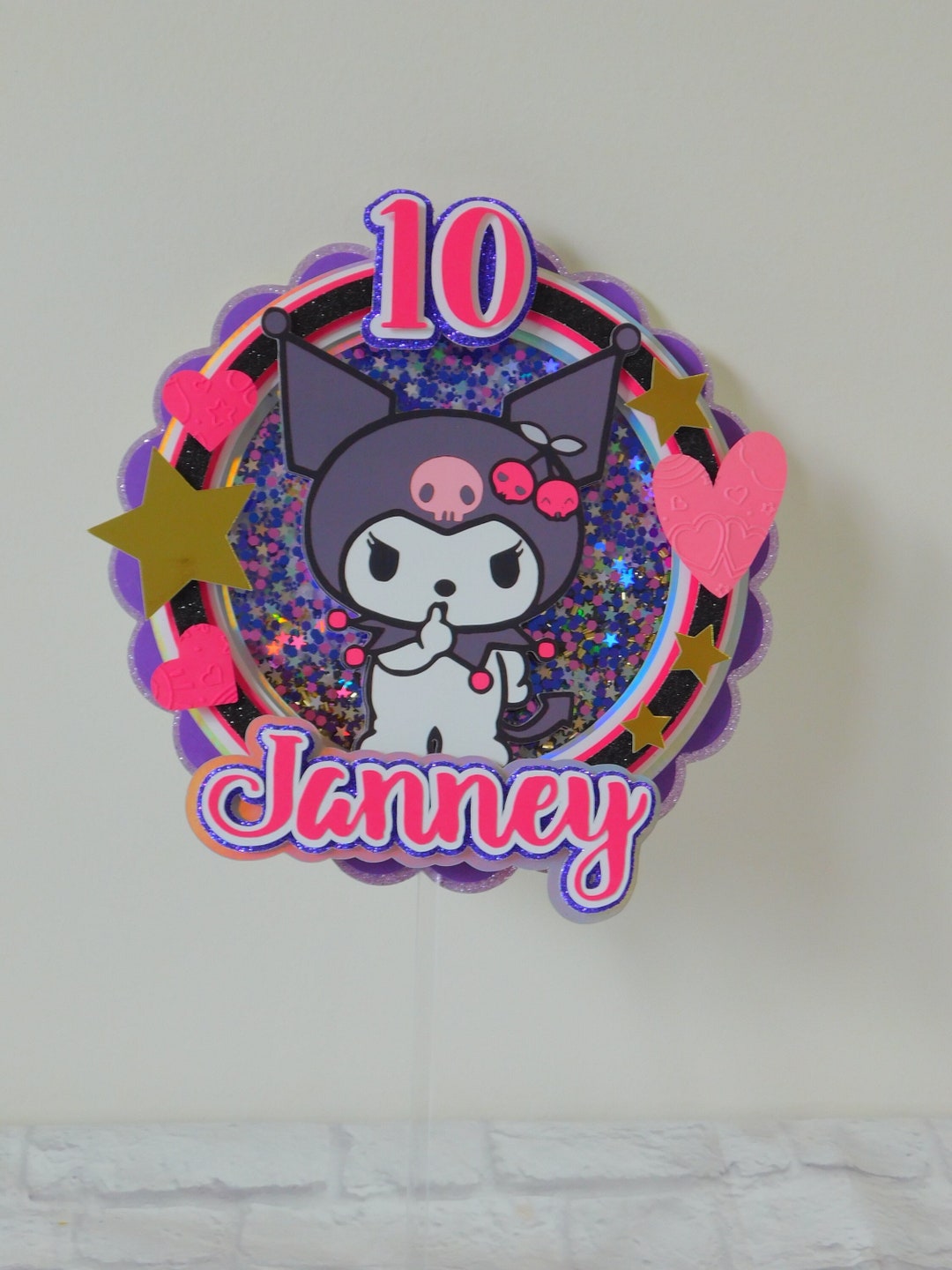 Kuromi Inspired Cake Topper Kawaii Kuromi Inspired Party - Etsy