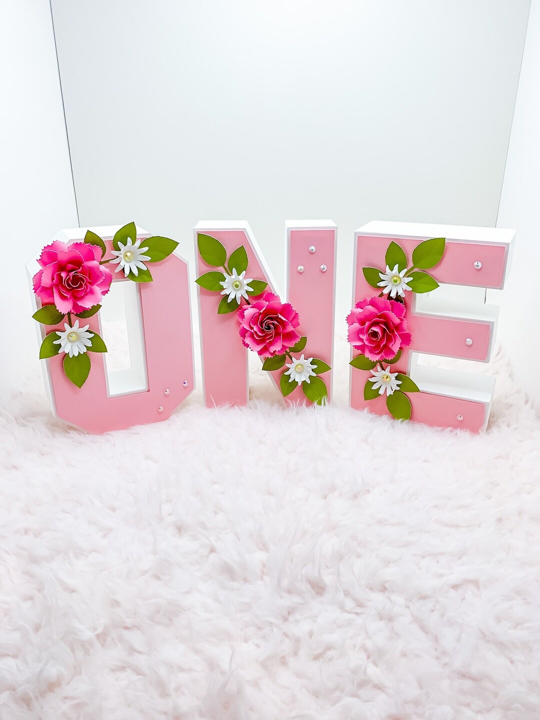 ONE Floral 3d Letters | Personalized Letters | Favors Party Décor - Etsy