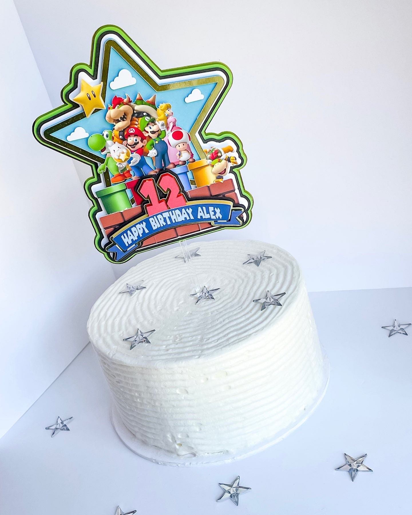 Super Mario Inspired Cake Topper Personalized Topper Mario Birthday ...