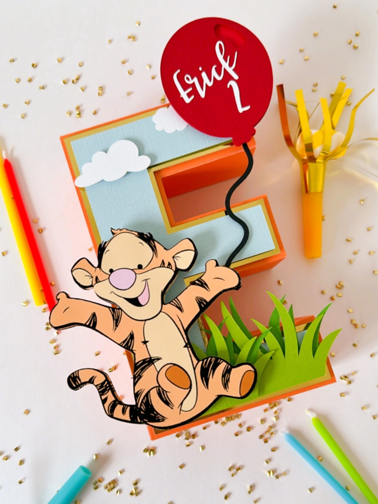 Baby Tigger 3D Letter Winnie the Pooh 3D Letter - Etsy