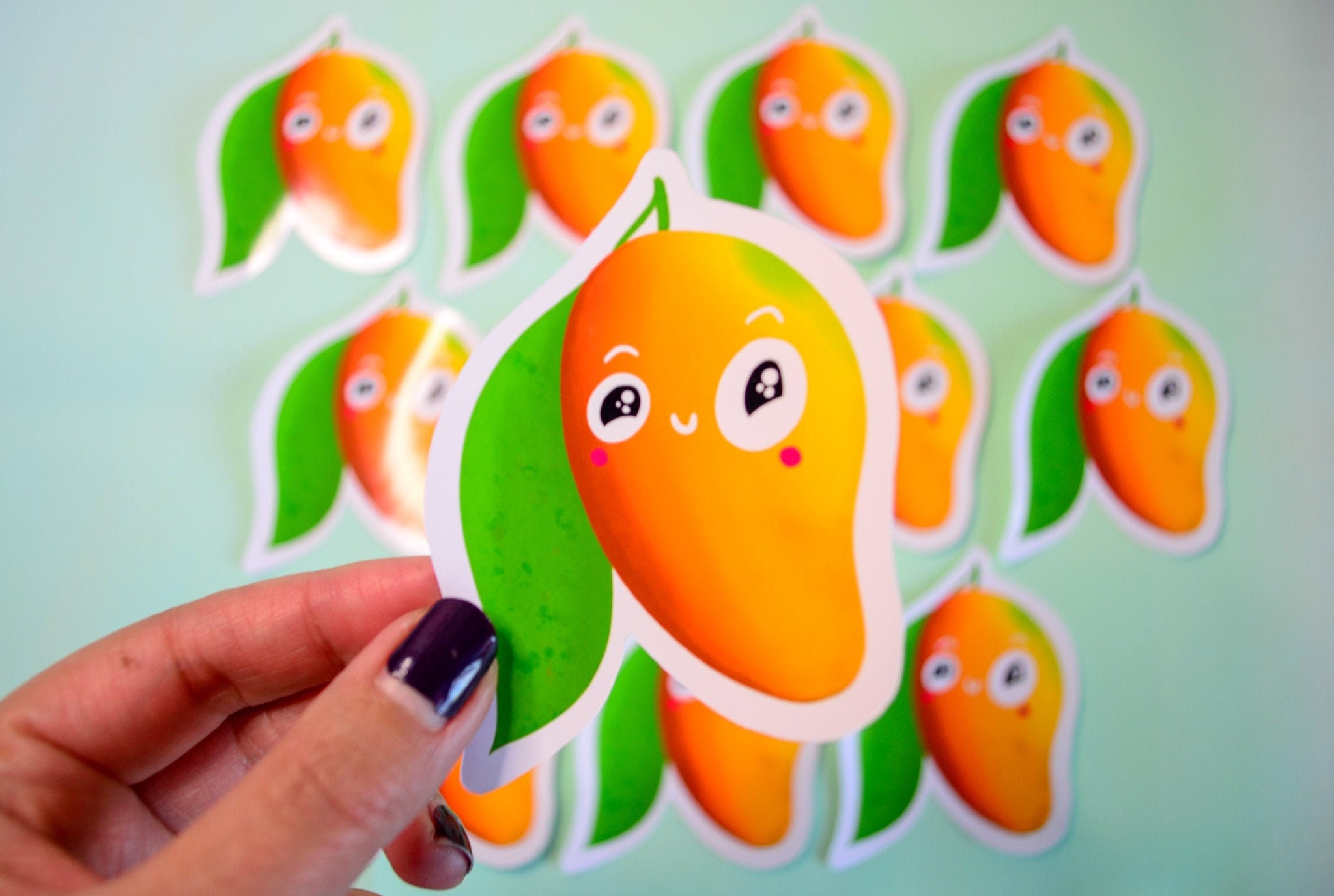 Happy Mango Sticker happy fruity tropical mango Sticker - Etsy 日本
