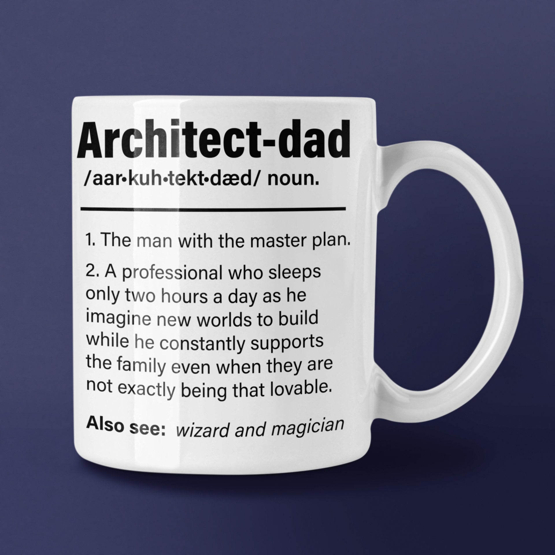 Architect Dad Gift, Architect Dad Funny Definition Glossy Mug - Etsy
