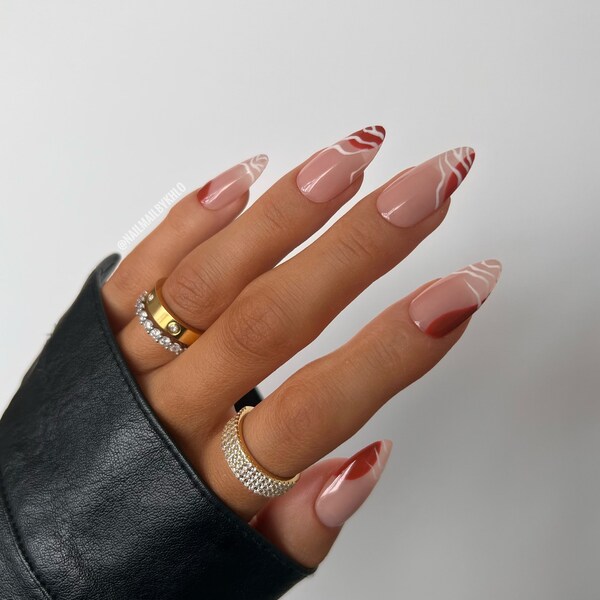 Rust Orange Nail - Etsy