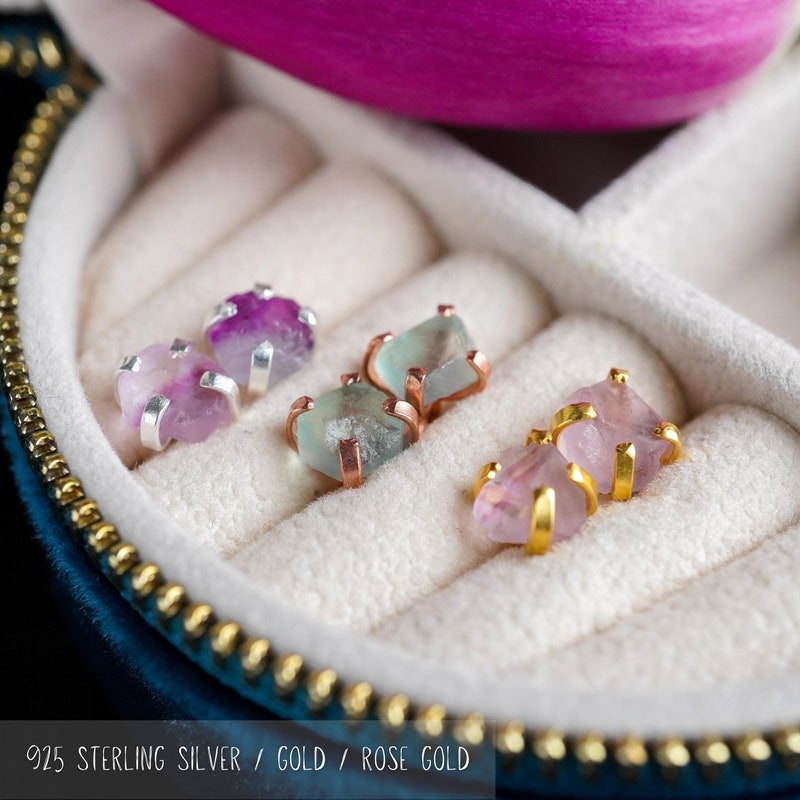 Fluorite Earrings - Etsy