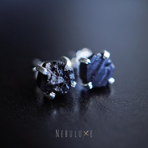 Obsidian Stud Earrings Black Obsidian Earrings Empath Protection Raw ...