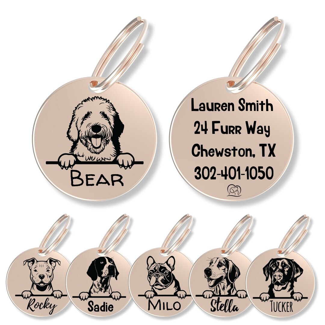 Personalized Dog Tag Old English Shee Dog Name Tag, Dog Id Tag Dog Tag ...