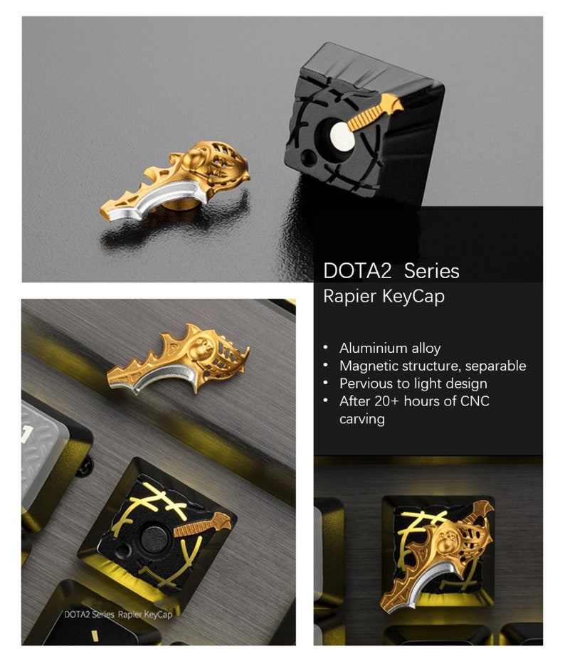 Dota 2 Loot/heroes Magnetic Keycaps for Mechanical Keyboard Cherry MX ...