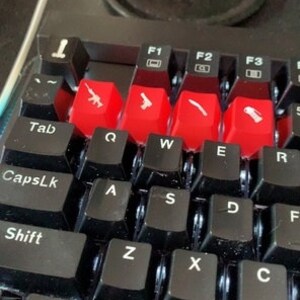 Backlit Shooting Game Weapons Keycaps Red Suited for CSGO, COD, CF - Etsy