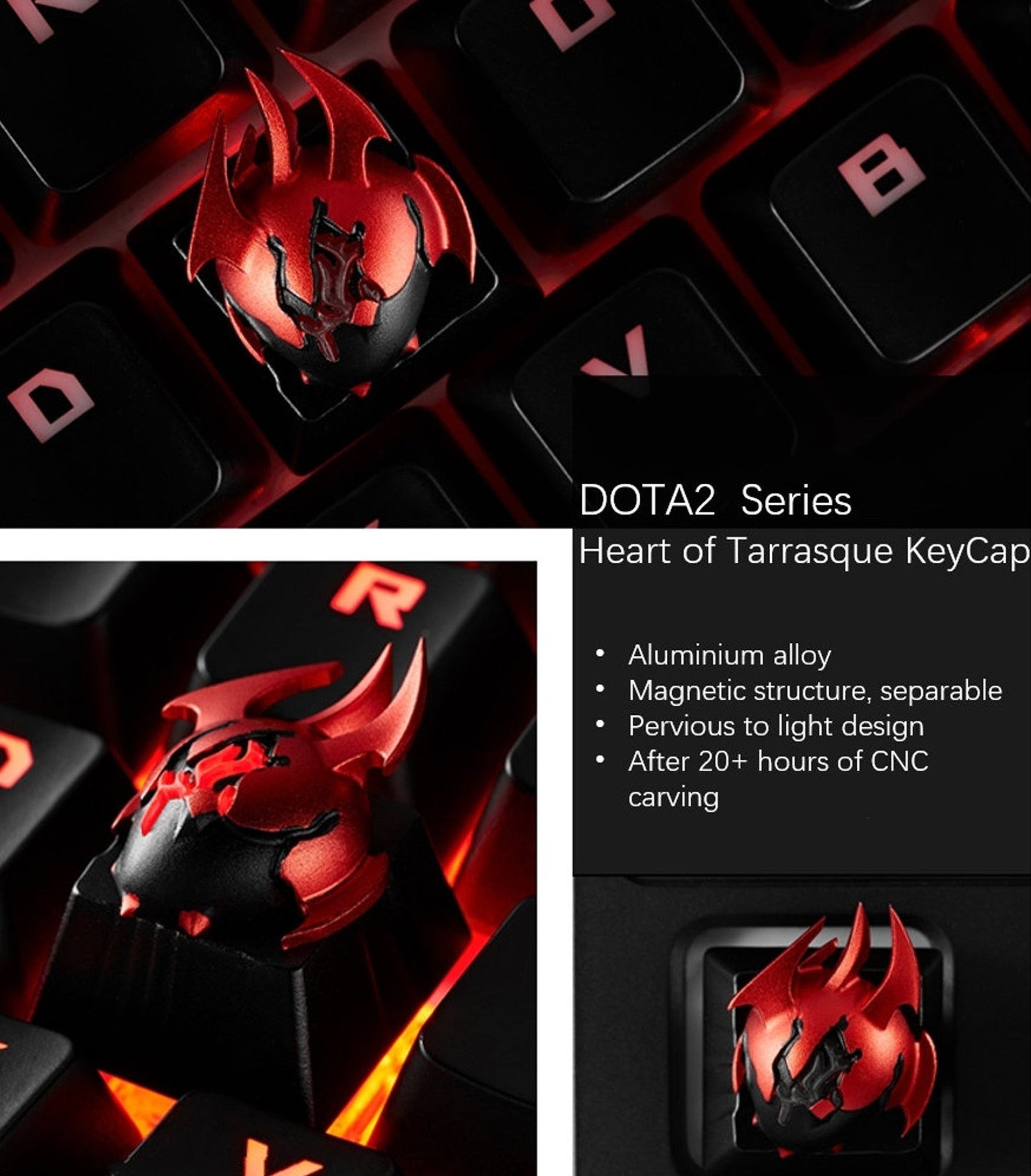 Dota 2 Loot/heroes Magnetic Keycaps for Mechanical Keyboard Cherry MX ...