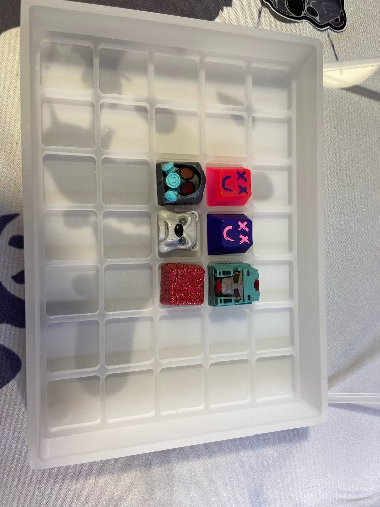 Acrylic Keycap Organizer/box Artisan Storage With Acrylic Lid - Etsy