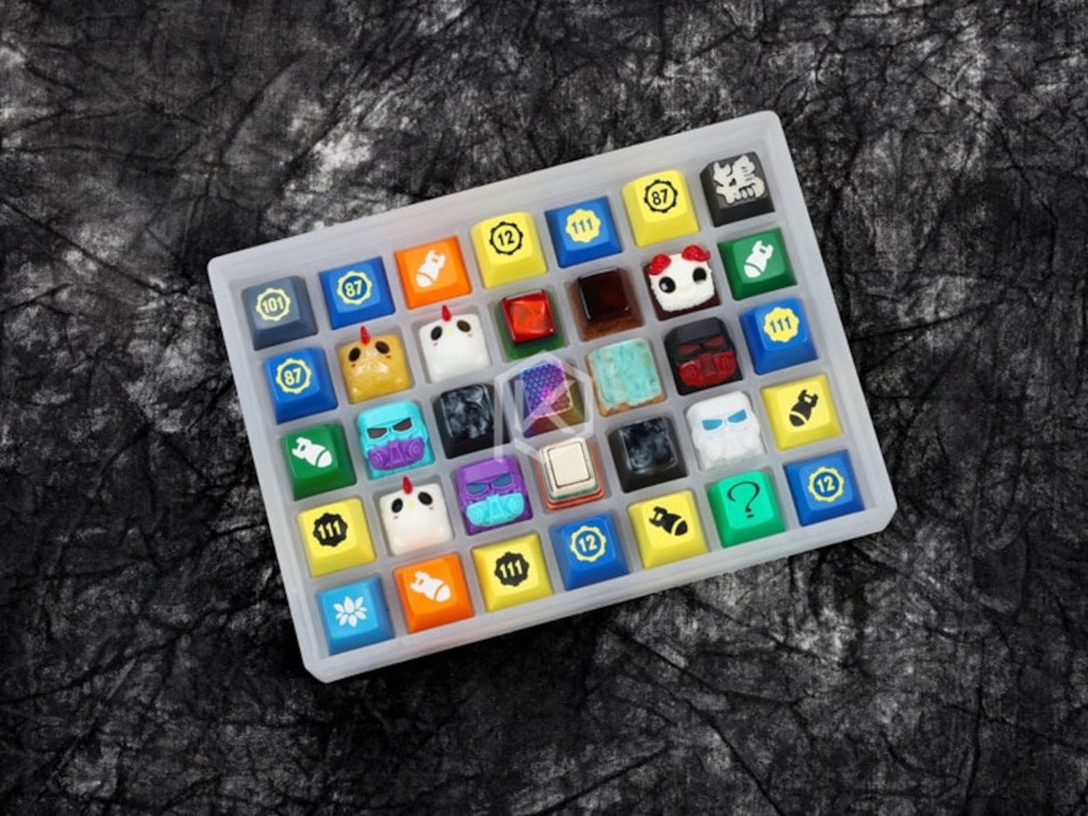 Acrylic Keycap Organizer/box Artisan Storage With Acrylic Lid ...