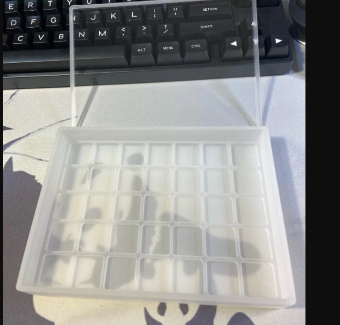 Acrylic Keycap Organizer/box Artisan Storage With Acrylic Lid - Etsy