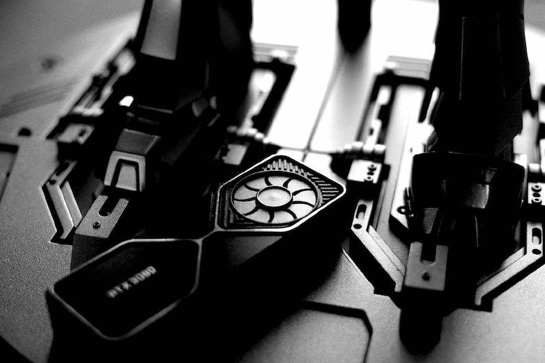 RTX3080 Graphics Card Keycap GPU 2.75U Rotating Artisan Metal Right ...