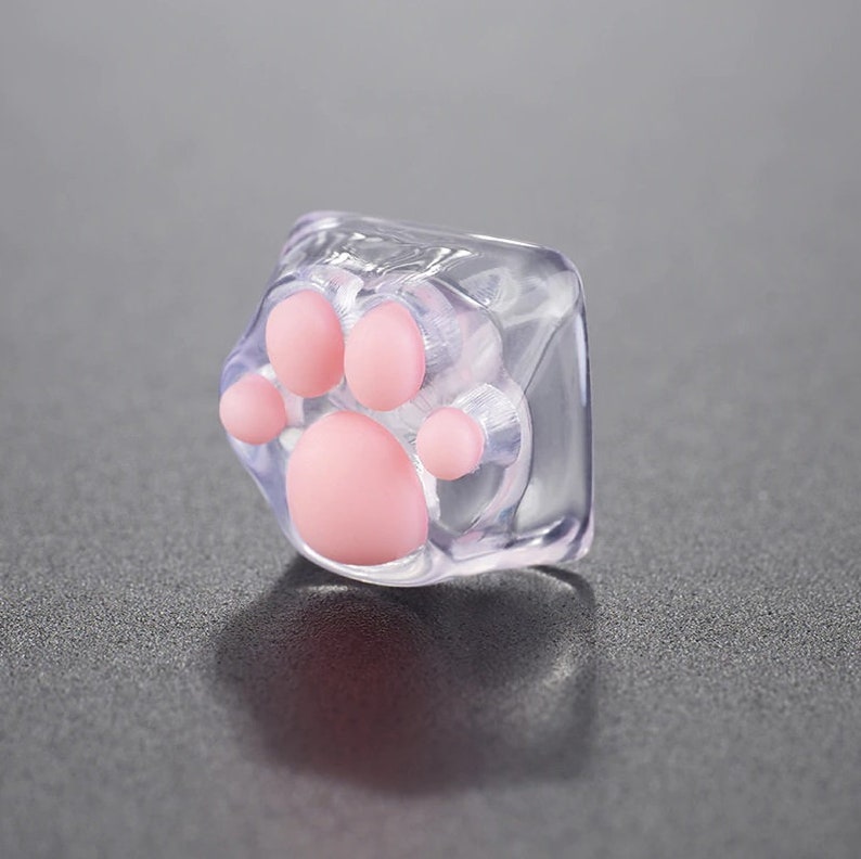 Kitten Paw Transparent Silicon & ABS Artisan Keycap Cute for - Etsy