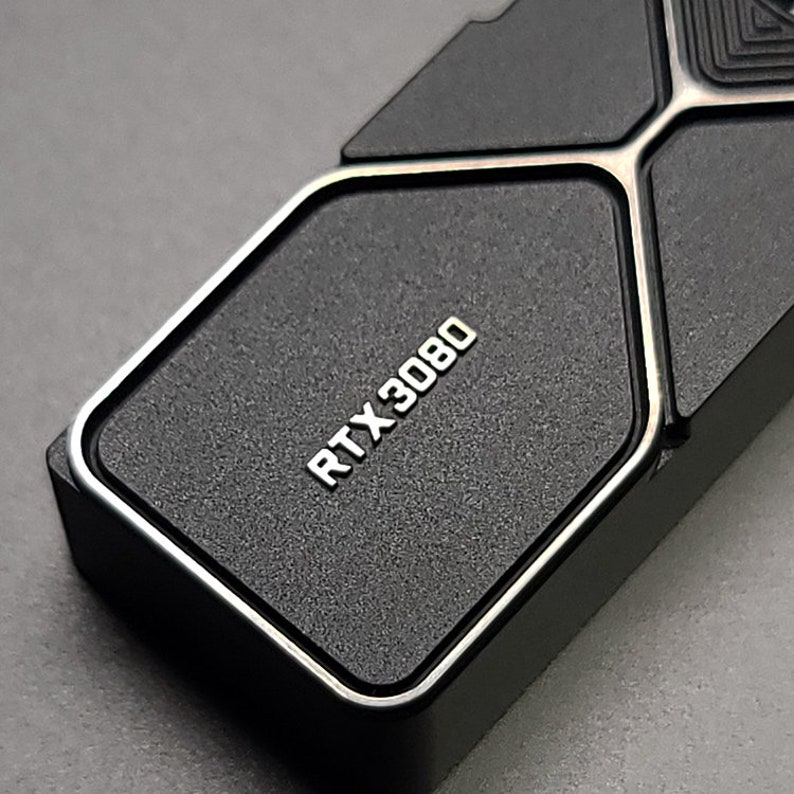 RTX3080 Graphics Card Keycap GPU 2.75U Rotating Artisan Metal Right ...