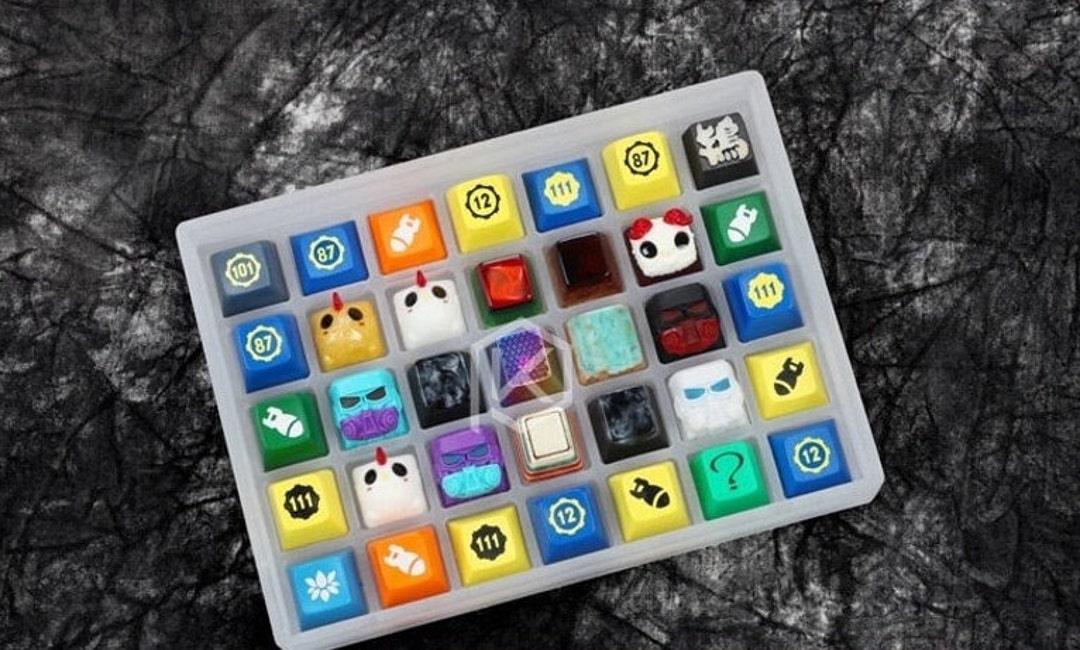 Acrylic Keycap Organizer/box Artisan Storage With Acrylic Lid ...