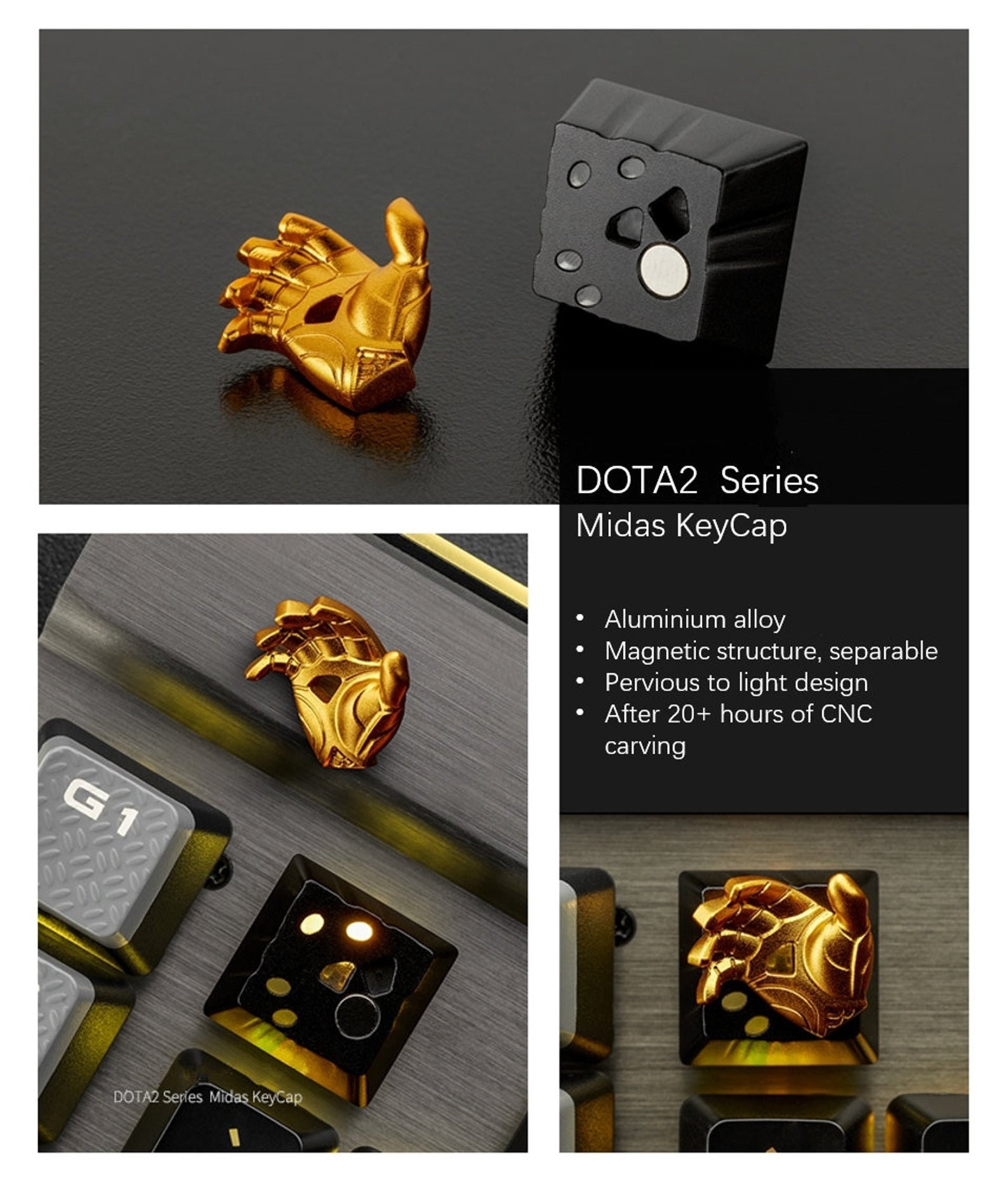 Dota 2 Loot/heroes Magnetic Keycaps for Mechanical Keyboard Cherry MX ...