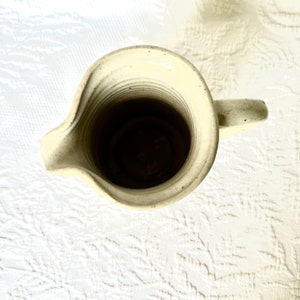 Vintage Ceramic Beige Pitcher, Artist Signed - Etsy