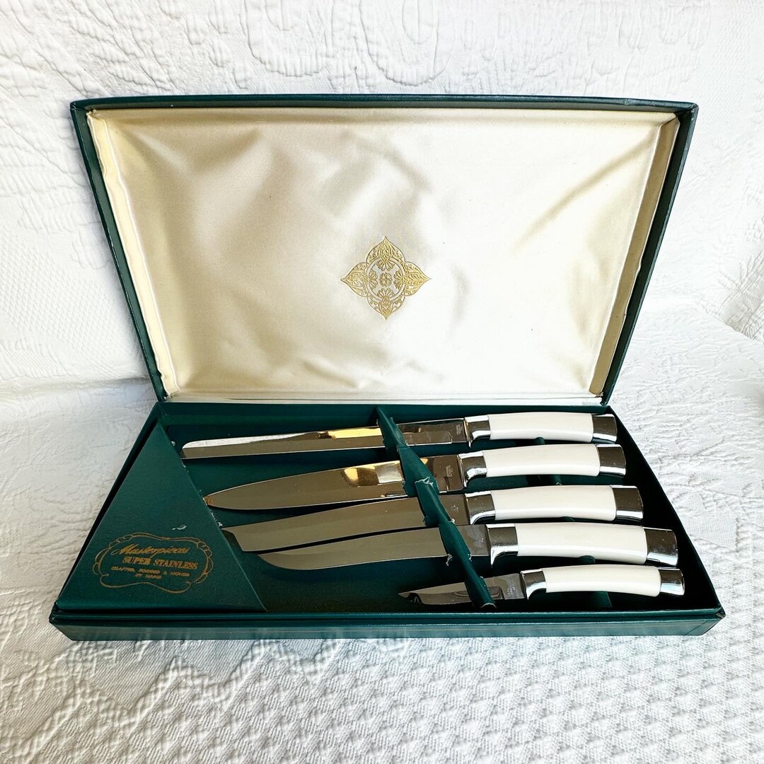 Vintage, Mid Century, Masterpieces Super Stainless Knives, Cream ...