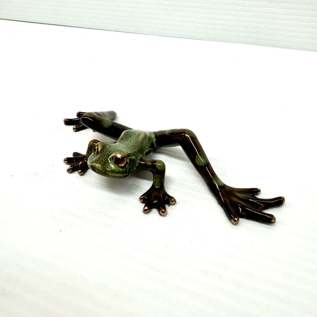 Vintage Golden Pond Collection Green Tree Frog Pottery Sculpture ...