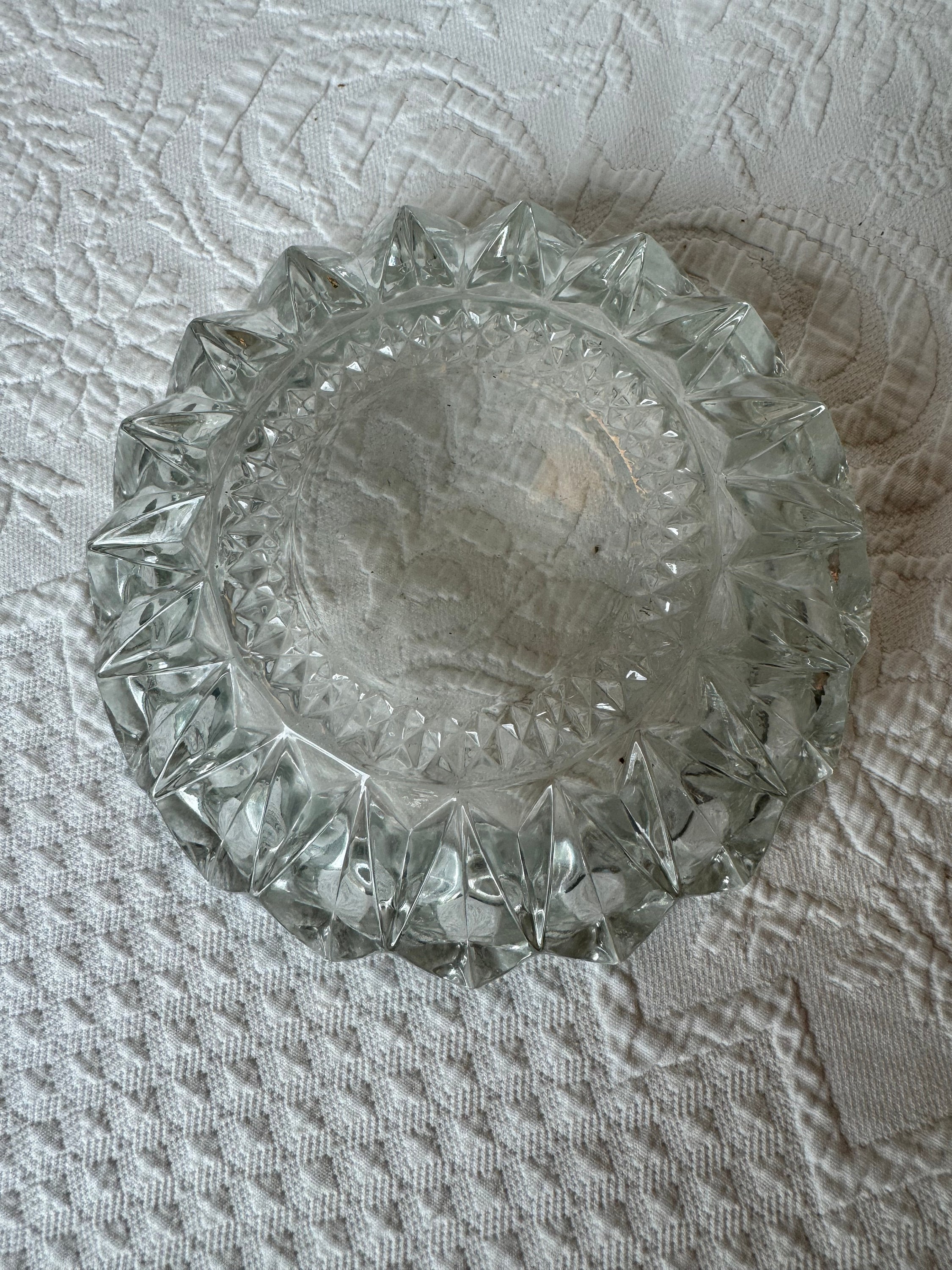 Vintage Pressed Glass Ashtray, Candy/nut/trinket Dish, Serving Bowl, by ...