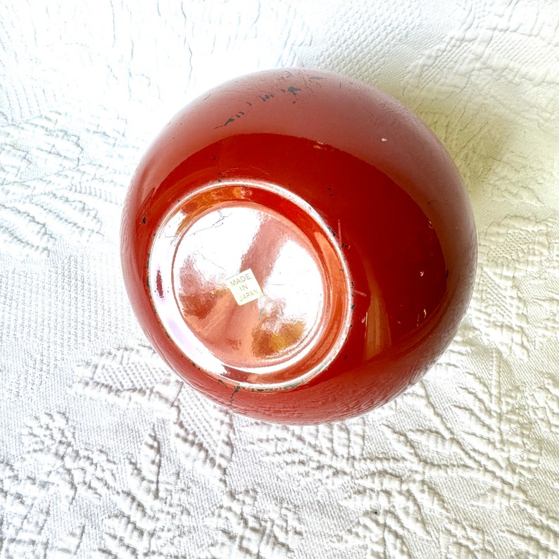 Japanese Malemite Maroon Bowl With Gold Interior, Made in Japan Label ...