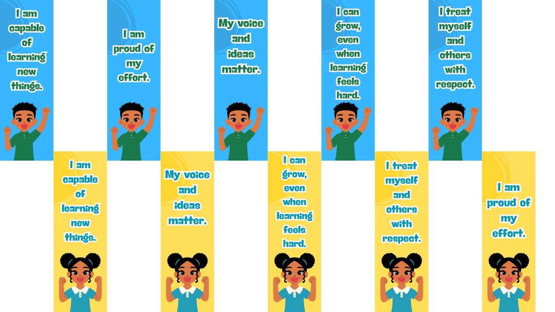 Printable Student Affirmation Bookmarks | Positive Classroom Resource ...