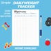 Daily Weight Log Tracker Printable, Start Weight, Weight Gain and Loss ...