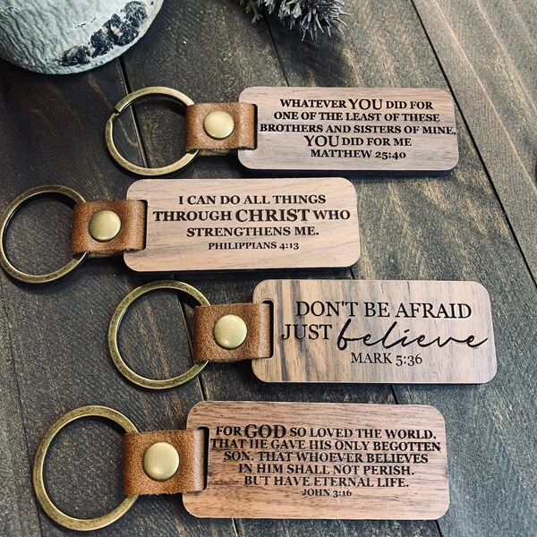 Bible Verse Keychain - Etsy