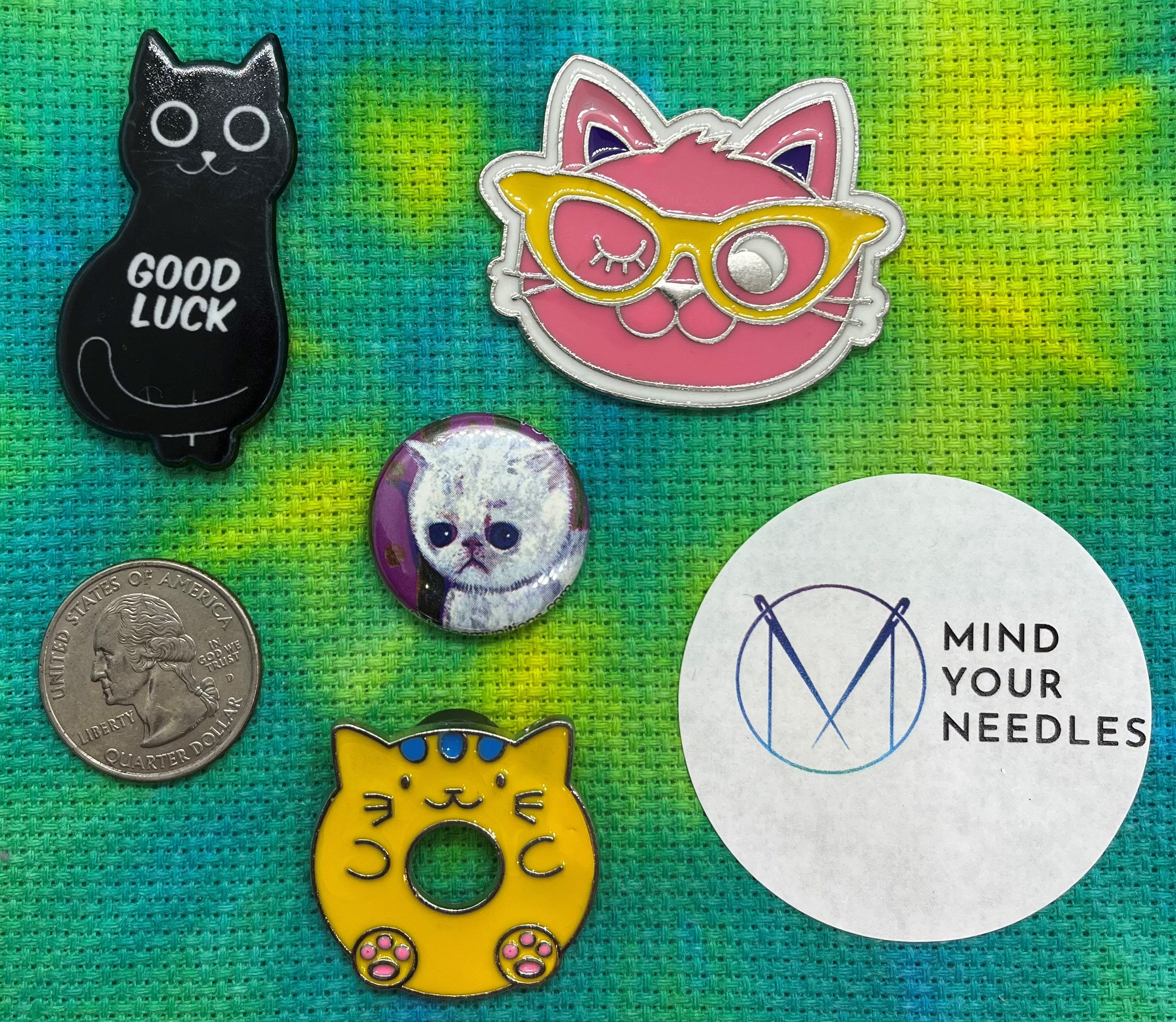 Fat Happy Black Sad Cat Paw Needle Minder Magnets - Etsy