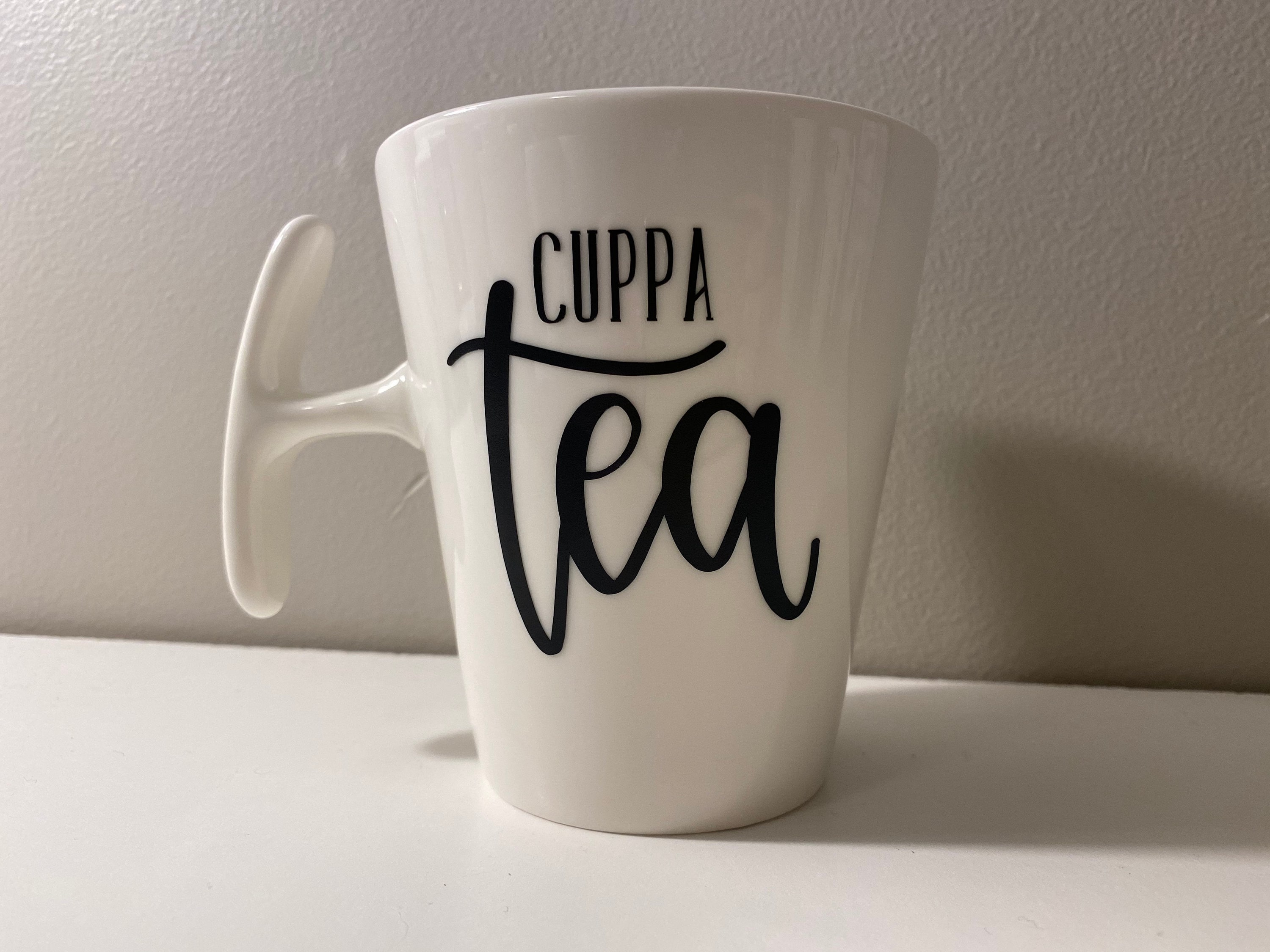 Coffee and Tea Designed Mugs Stacking Mugs Personalized - Etsy