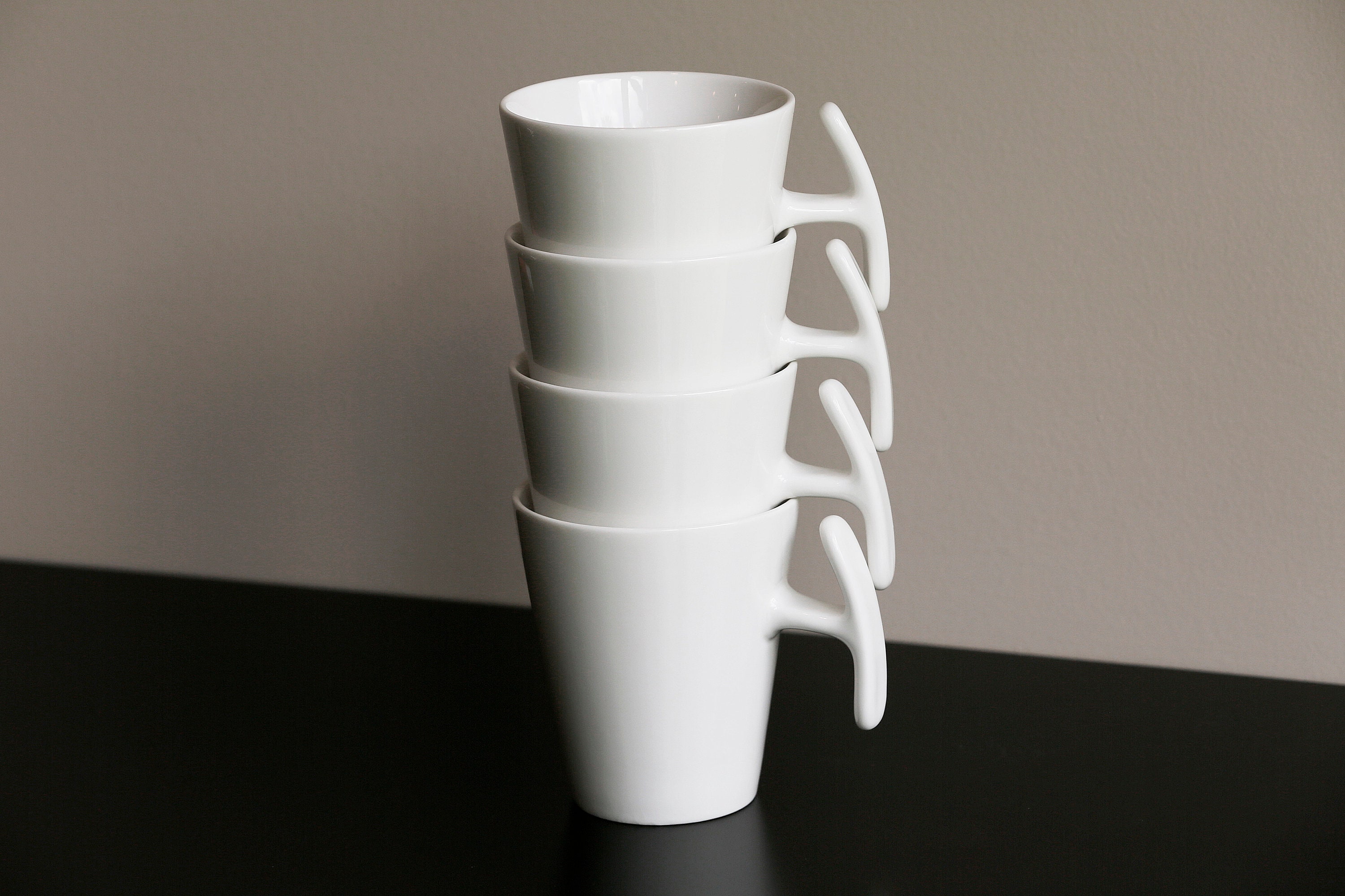 Coffee and Tea Designed Mugs Stacking Mugs Personalized - Etsy