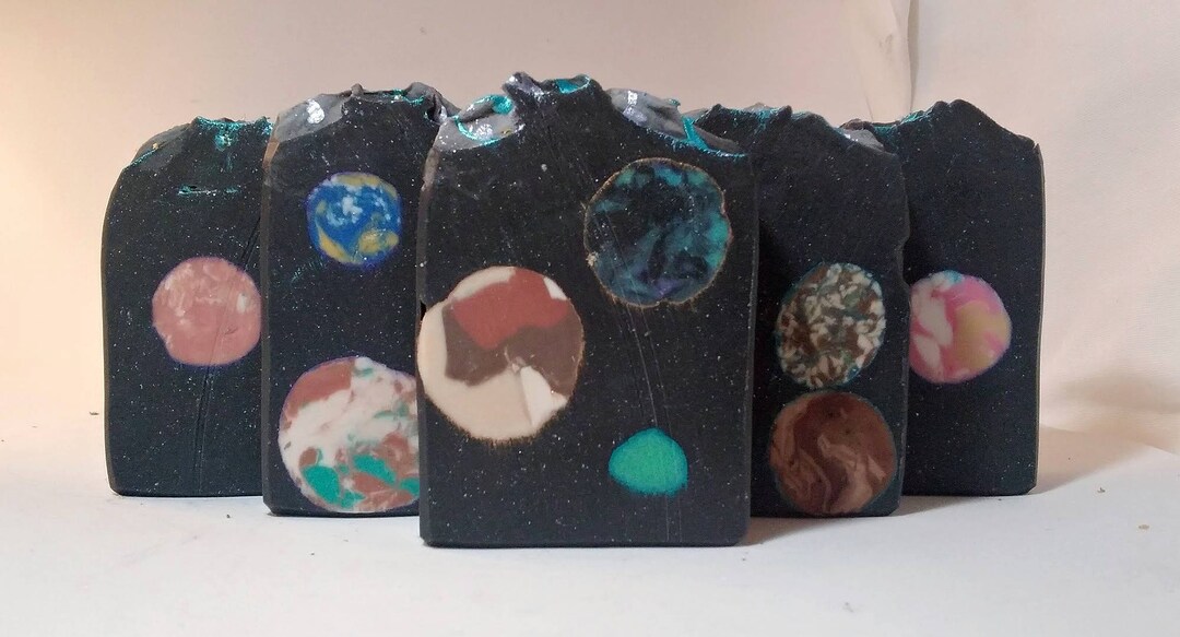Solar System - Artisan Soap Bar. Space Theme, Galaxy Soap. Stars and ...