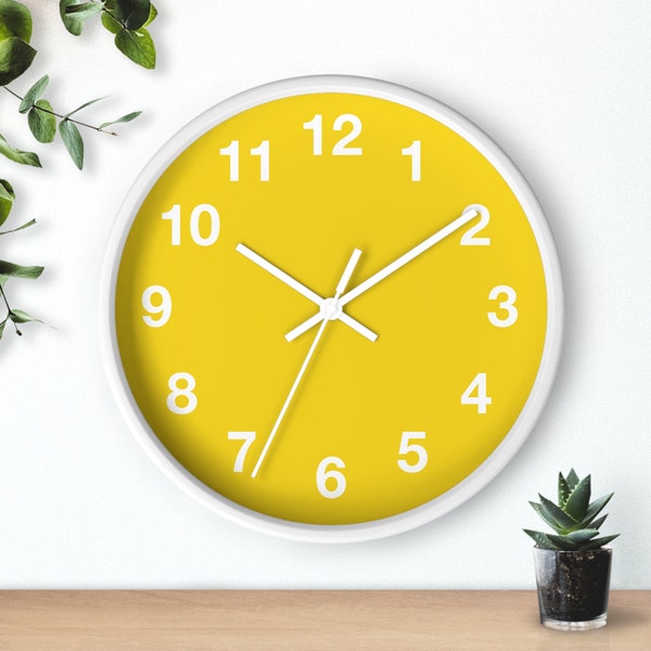 Yellow Wall Clock - Etsy