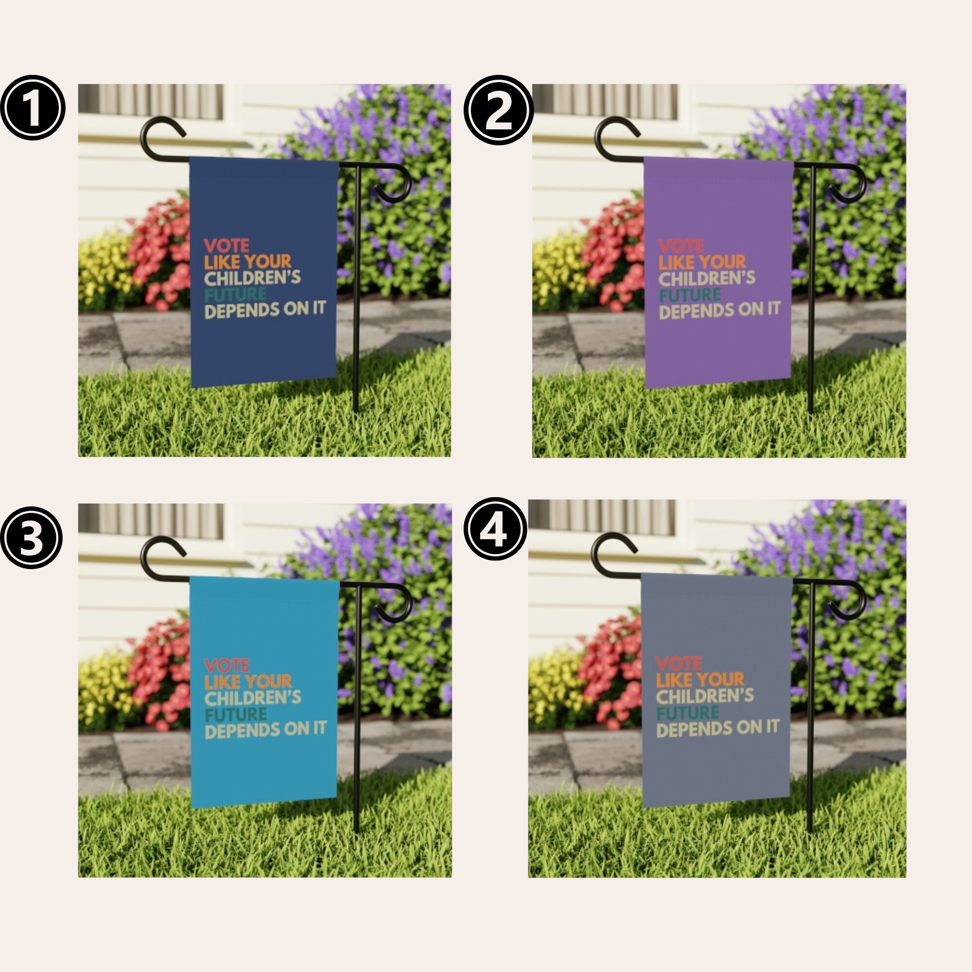 Vote Like Your Children's Future Depends on It, Political Garden Flags ...