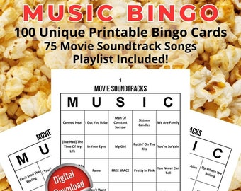 Music Bingo Disco Fever, 100 Bingo Cards, 75 Song PLAYLIST INCLUDED ...
