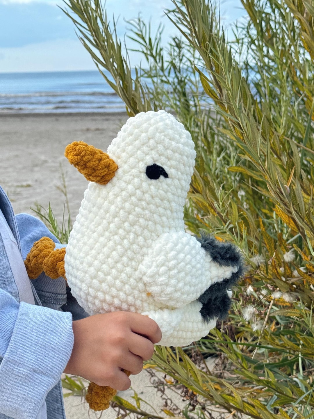 Handmade Plush Seagull Toy | Ocean Theme Stuffed Animal | Undersea ...