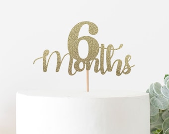 6 Months Cake Topper | Etsy