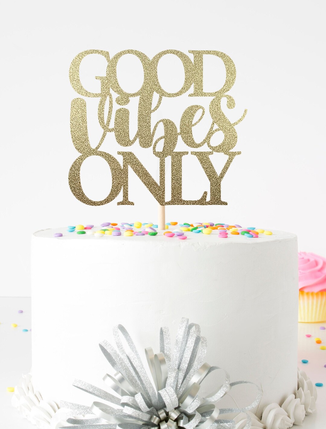 Good Vibes Only Cake Topper for Boho Vibes Chill Summer Party Beach ...