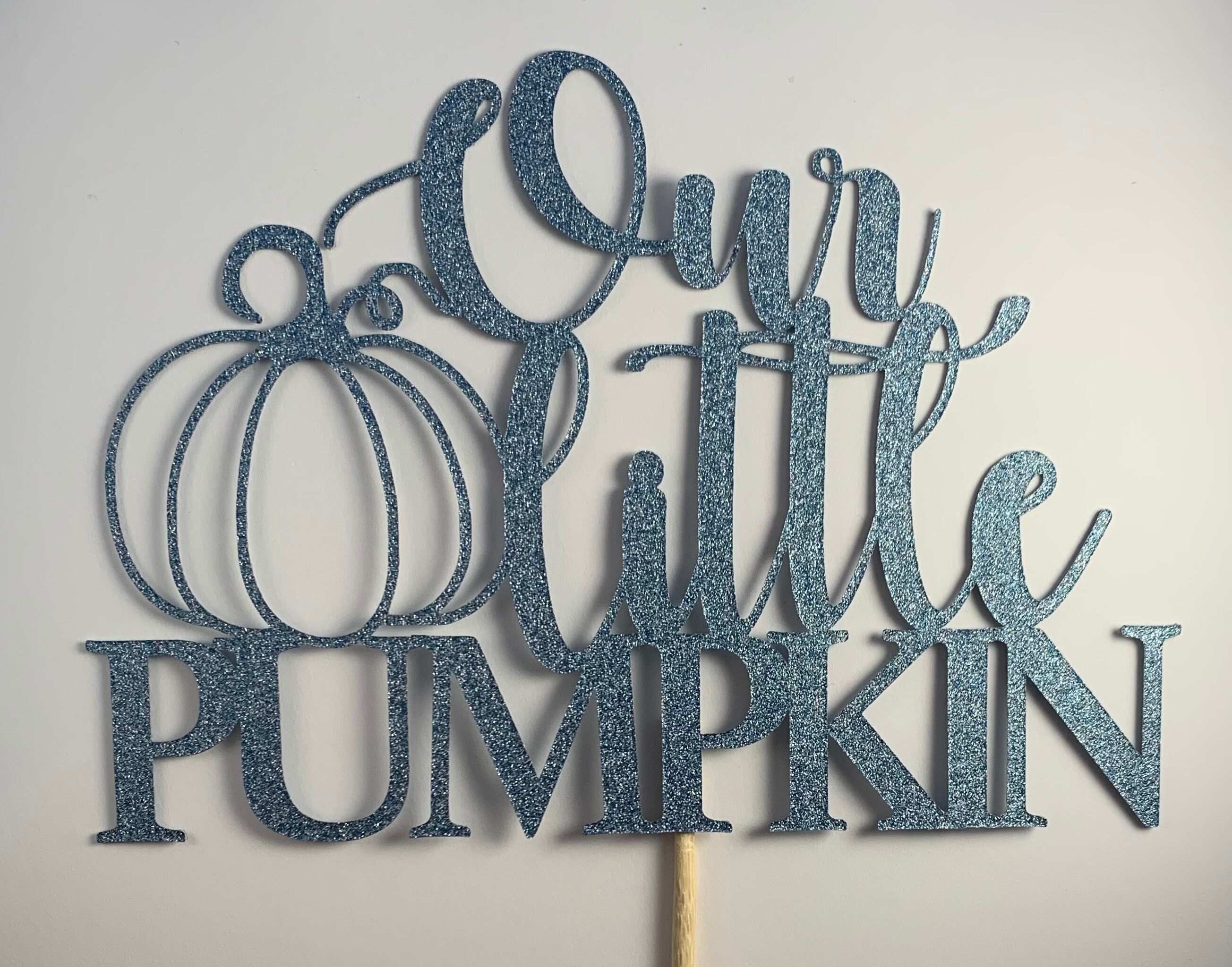 Our Little Pumpkin Cake Topper for October Baby Shower Gender | Etsy
