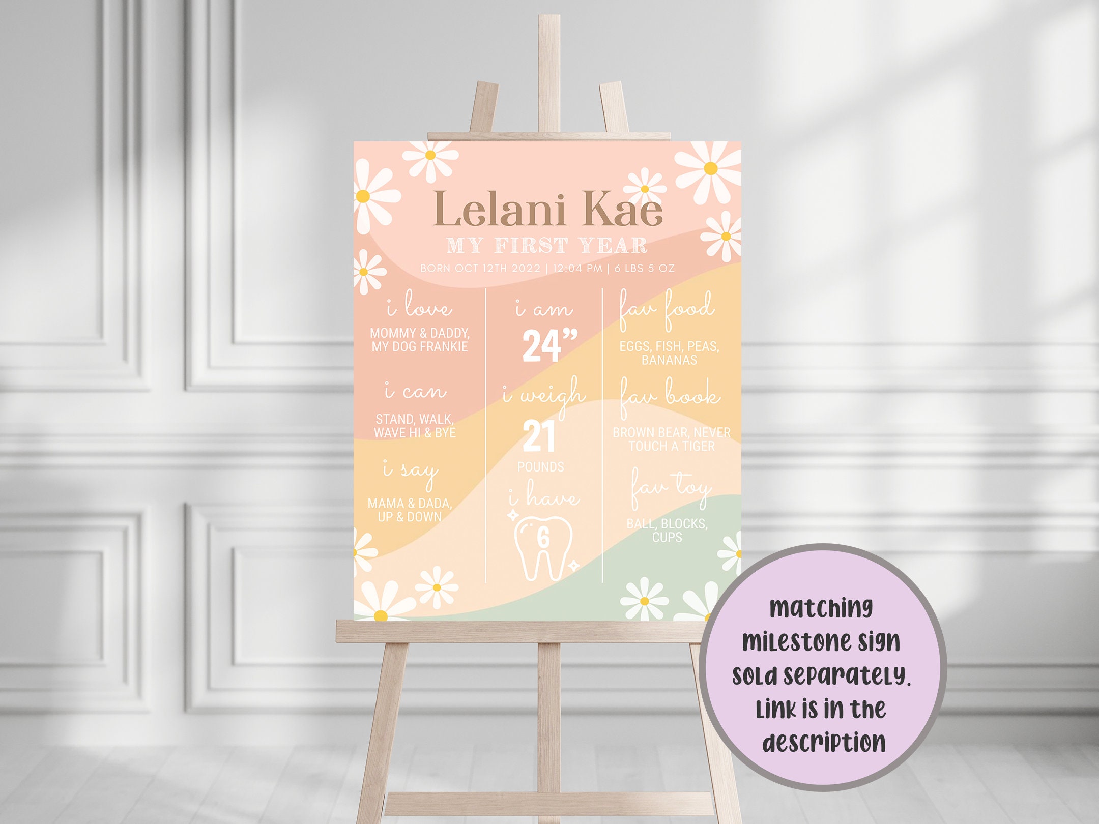 Editable Groovy Welcome Sign Template for Groovy Birthday Party Baby ...
