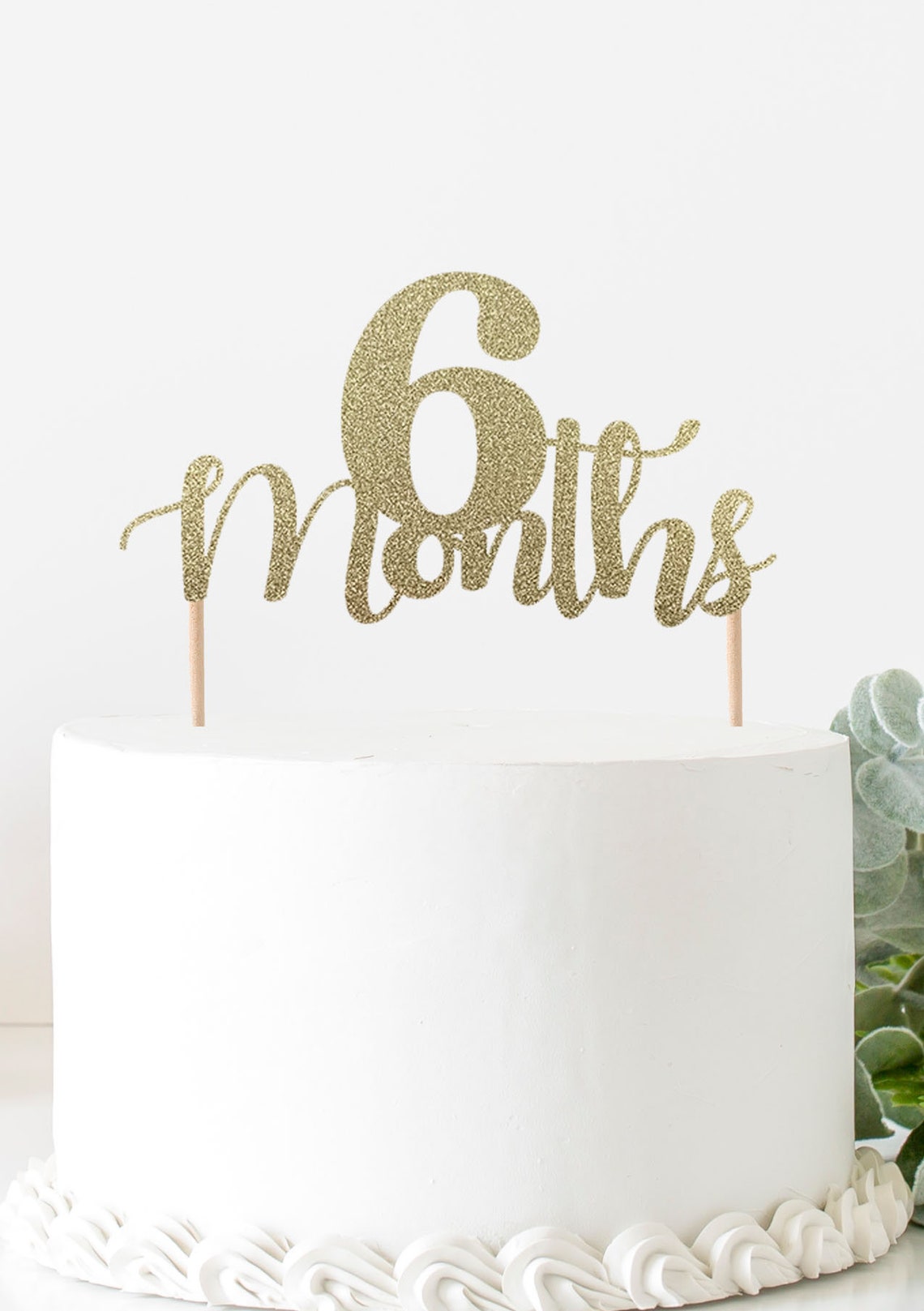6 Months Cake Topper For 1/2 Birthday Celebration Half Way | Etsy
