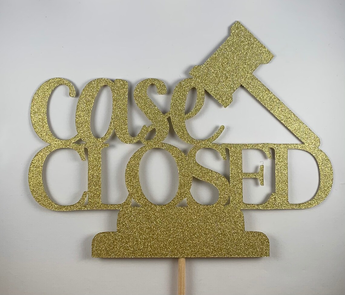 Case Closed Cake Topper for Law School Graduate, Congrats Grad, Lawyer ...