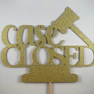 Case Closed Cake Topper for Law School Graduate, Congrats Grad, Lawyer ...