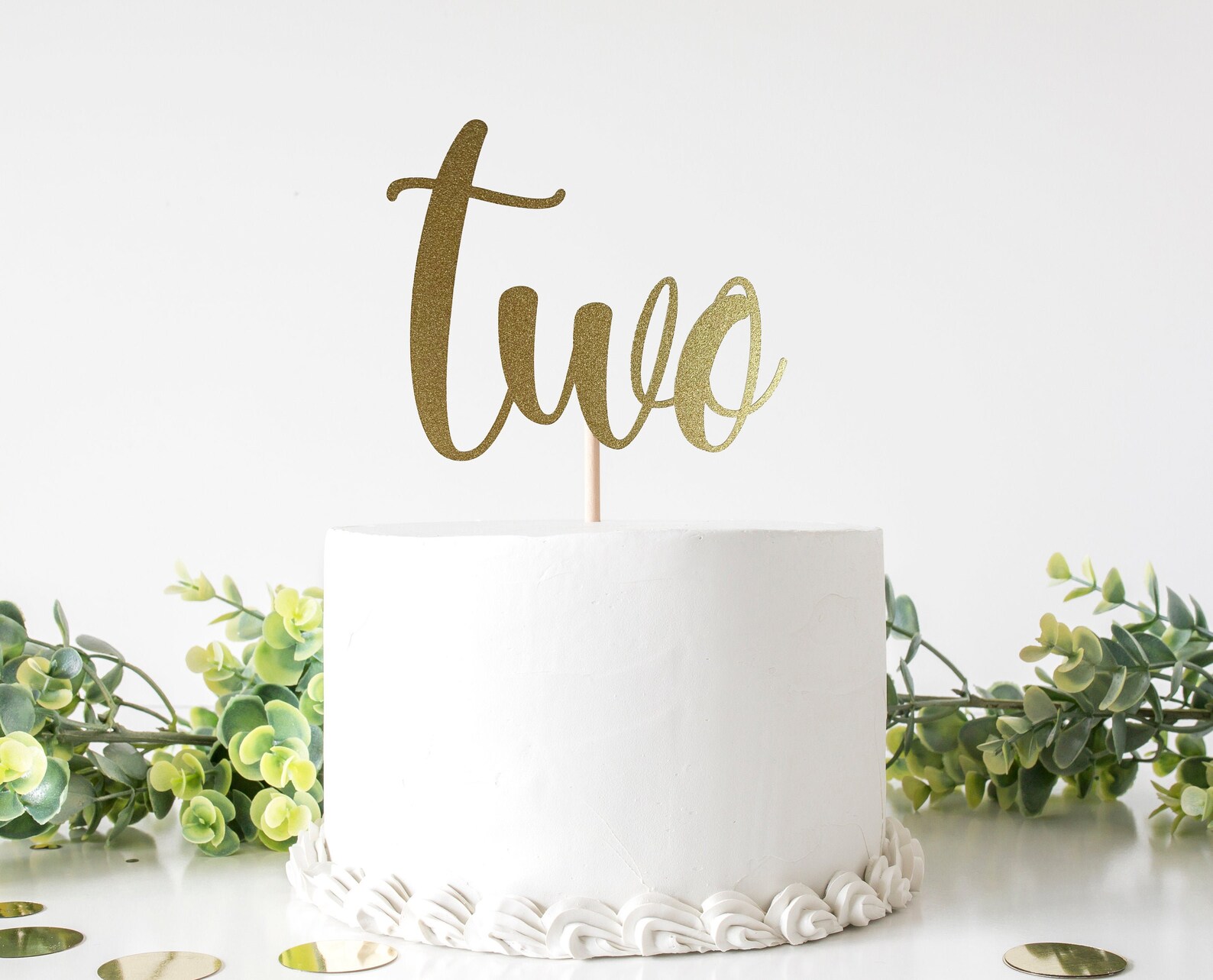 Two Cake Topper for Second Birthday, Smash Cake, 2nd Birthday Party ...