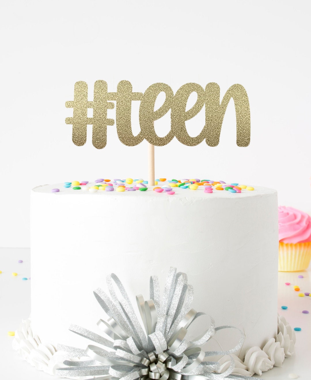 Hashtag Teen Birthday Cake Topper for Teenagers Birthday Party, 13th ...