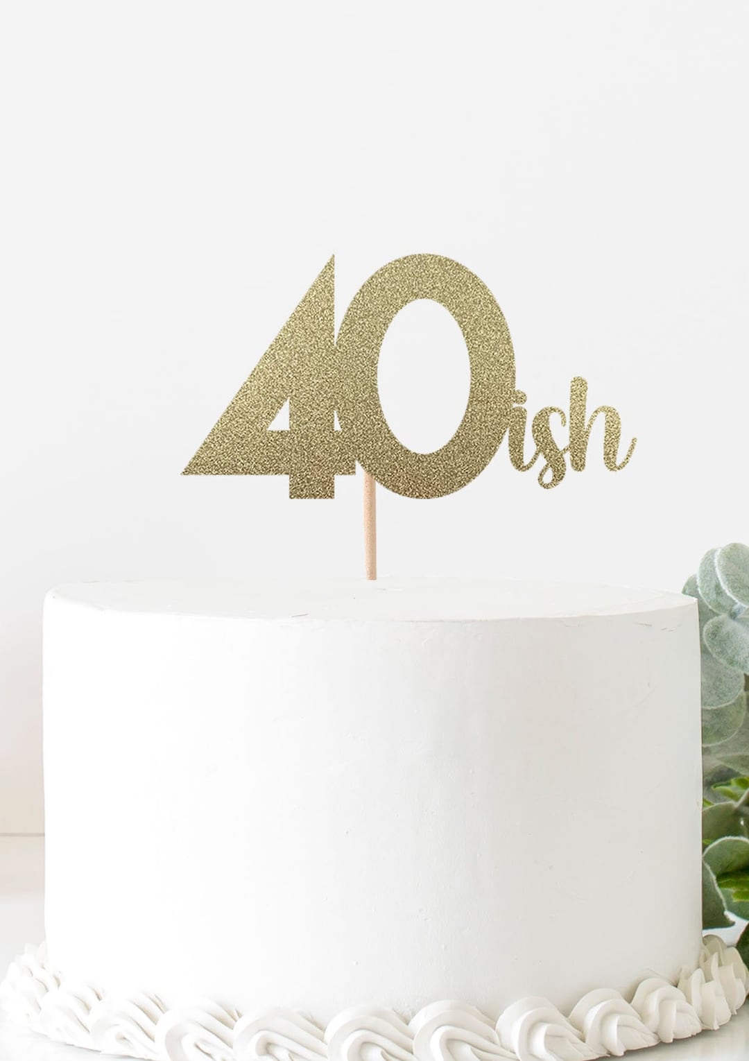 40ish Cake Topper for 40 Birthday Party 40 41 42 43 44 45 46 47 48 49 ...