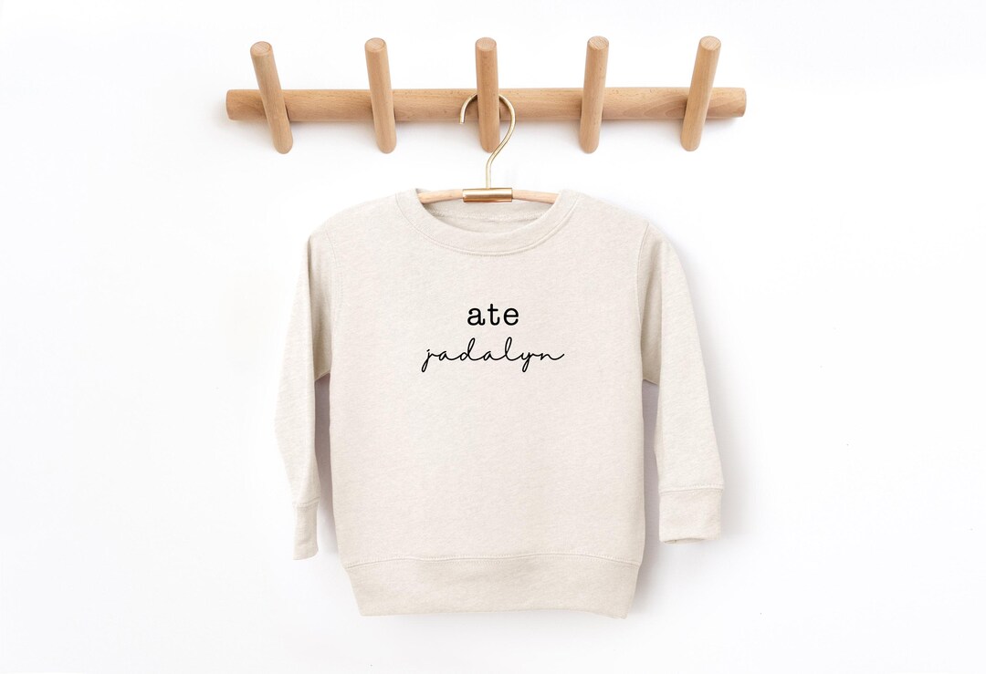 Ate Customize Name Crewneck Sweater Sweatshirt Pregnancy Announcement ...