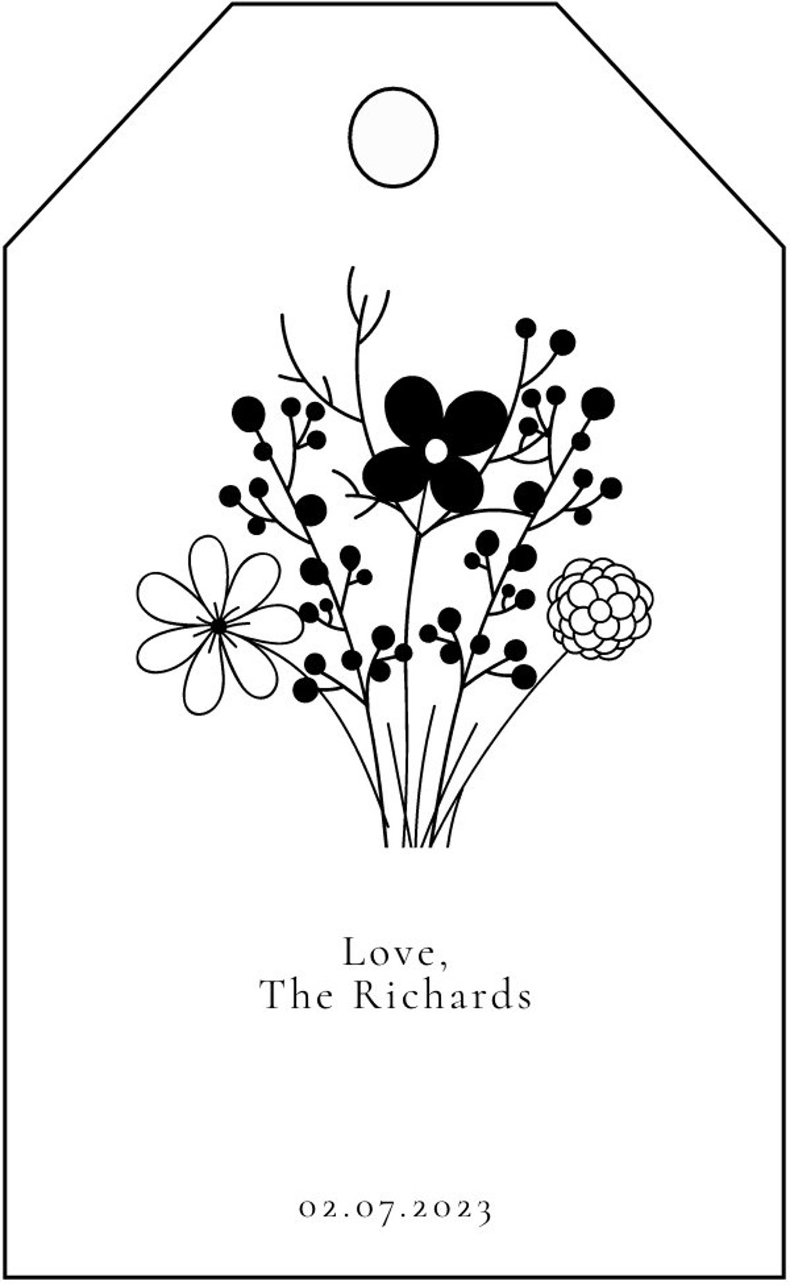 Editable Flower Floral Gift Tag Template Thank You Tag Printable ...
